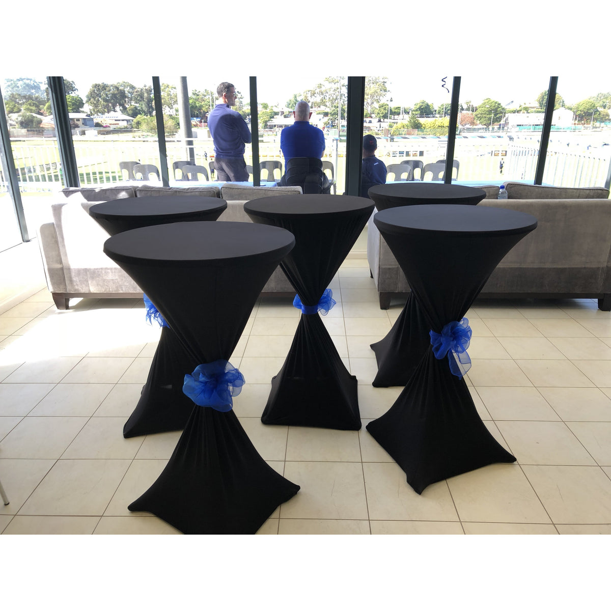 10 x Cocktail tables and 20 x Bar stools package – Rosy Events Hire